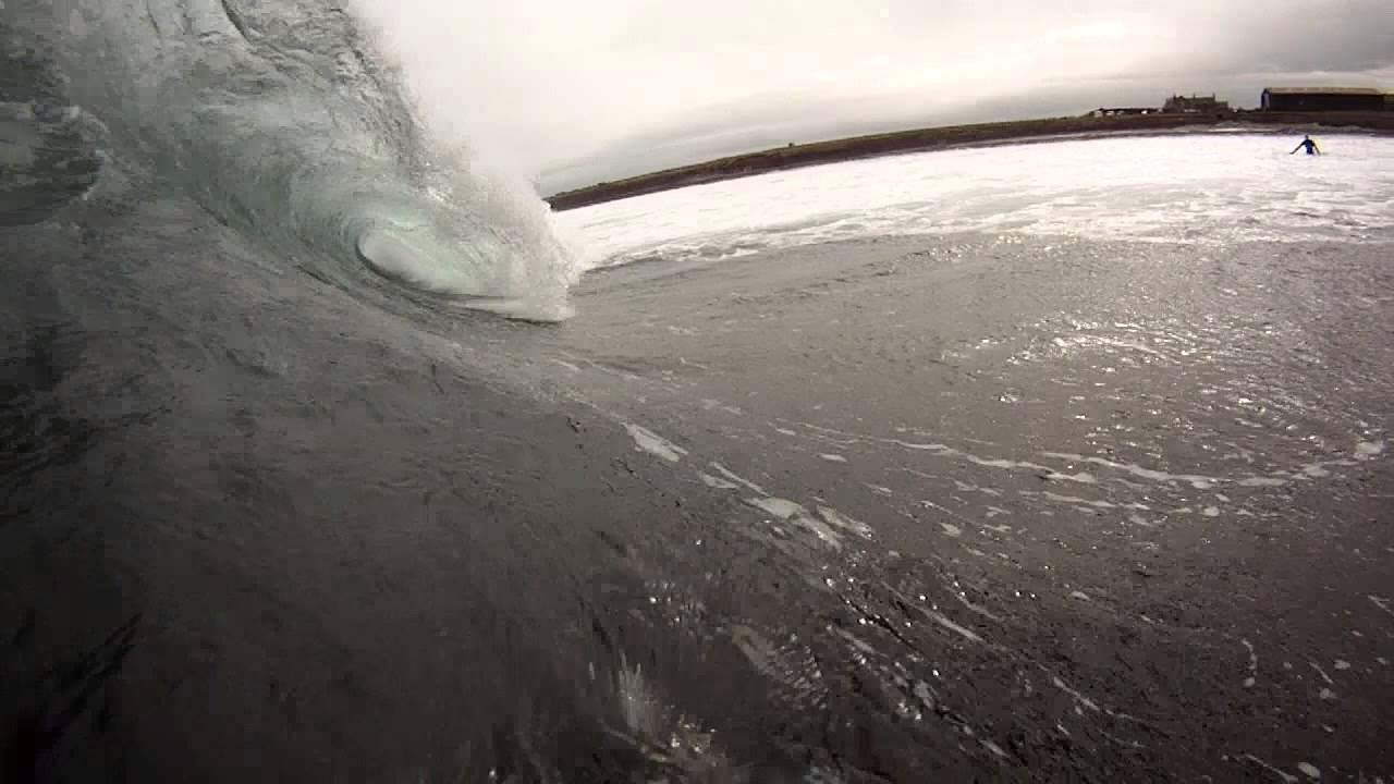 Thurso from the water, surfing - YouTube