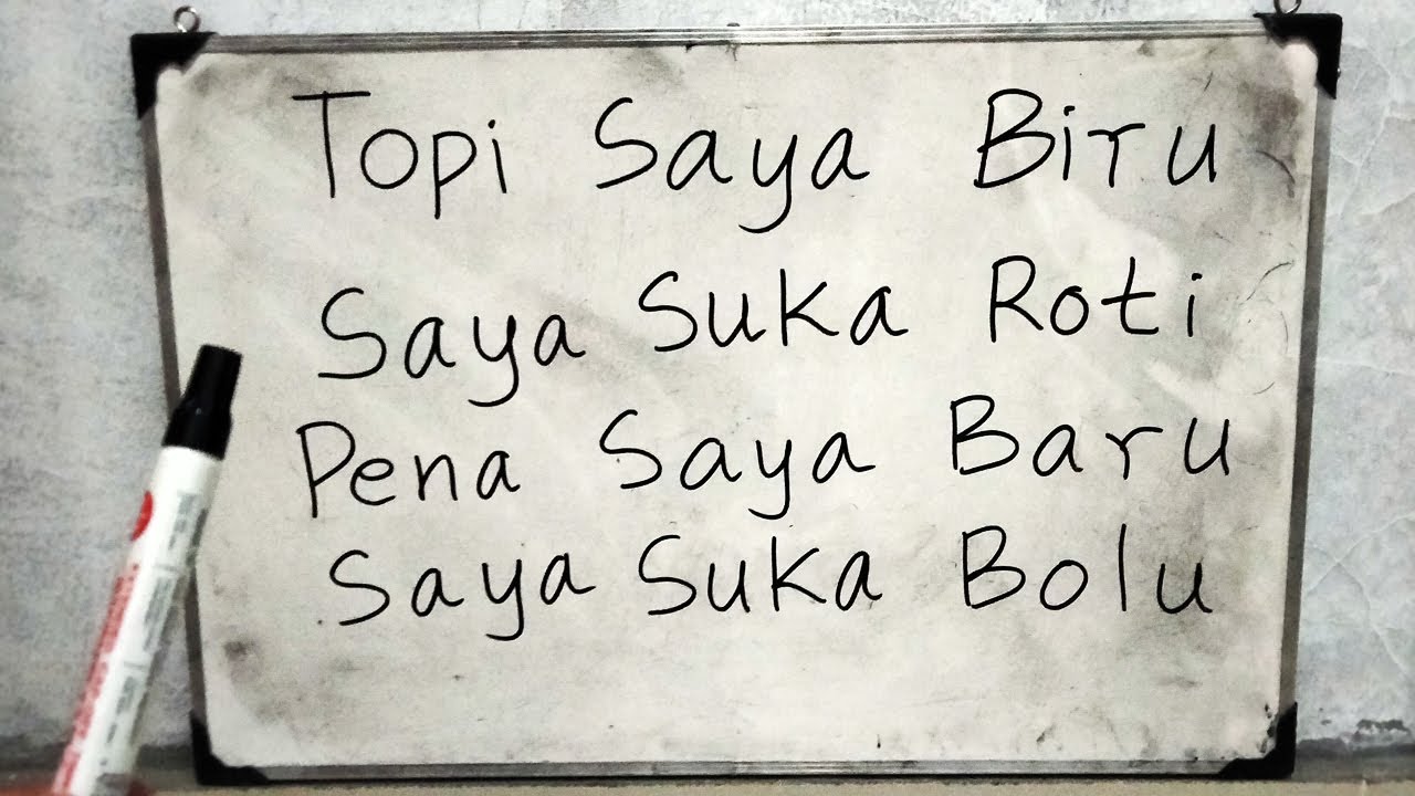 Belajar Mengeja dan Membaca Kalimat Yang Menggunakan 2 Suku Kata - YouTube