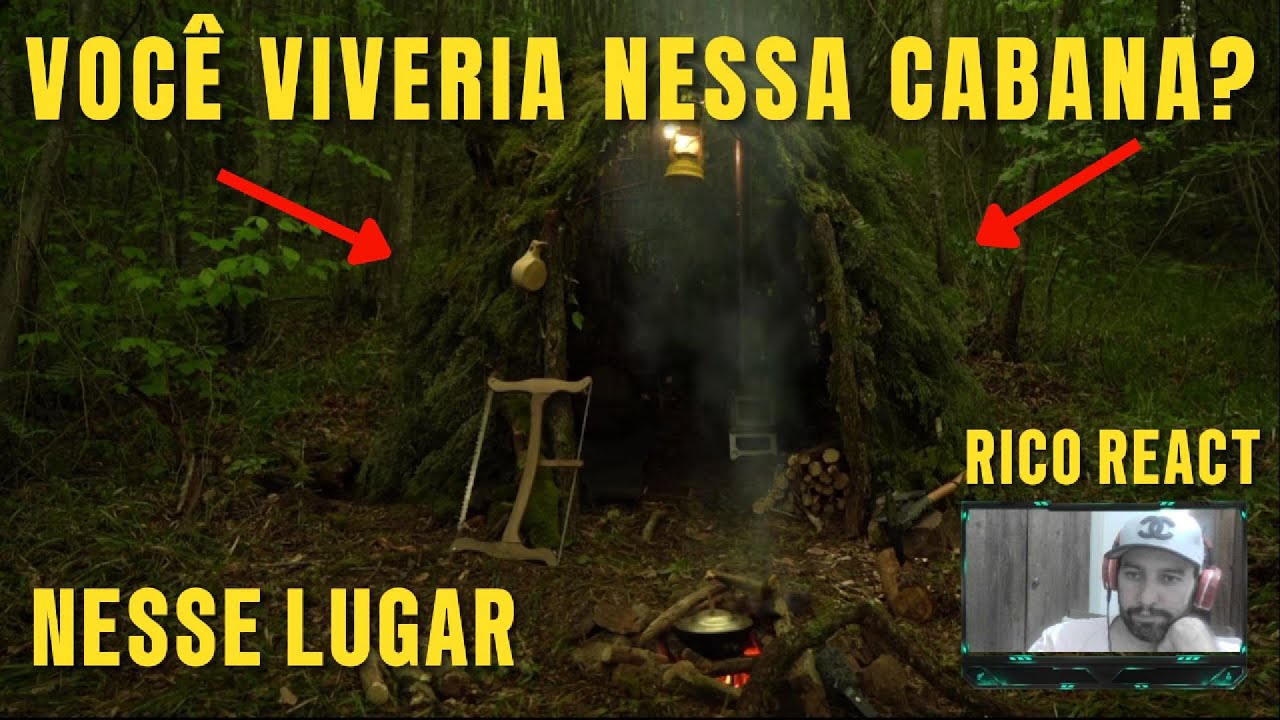 RICO REACT // COMO CONTRUIR UMA CABANA PARA SOBREVIVER NO MEIO DA ...