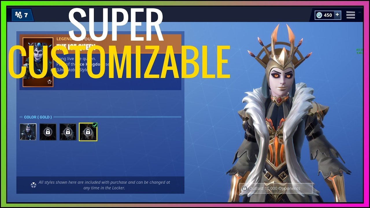 NEW CUSTOMIZATION! ICE QUEEN SKIN RETURNS! (Season 7) Fortnite Item ...