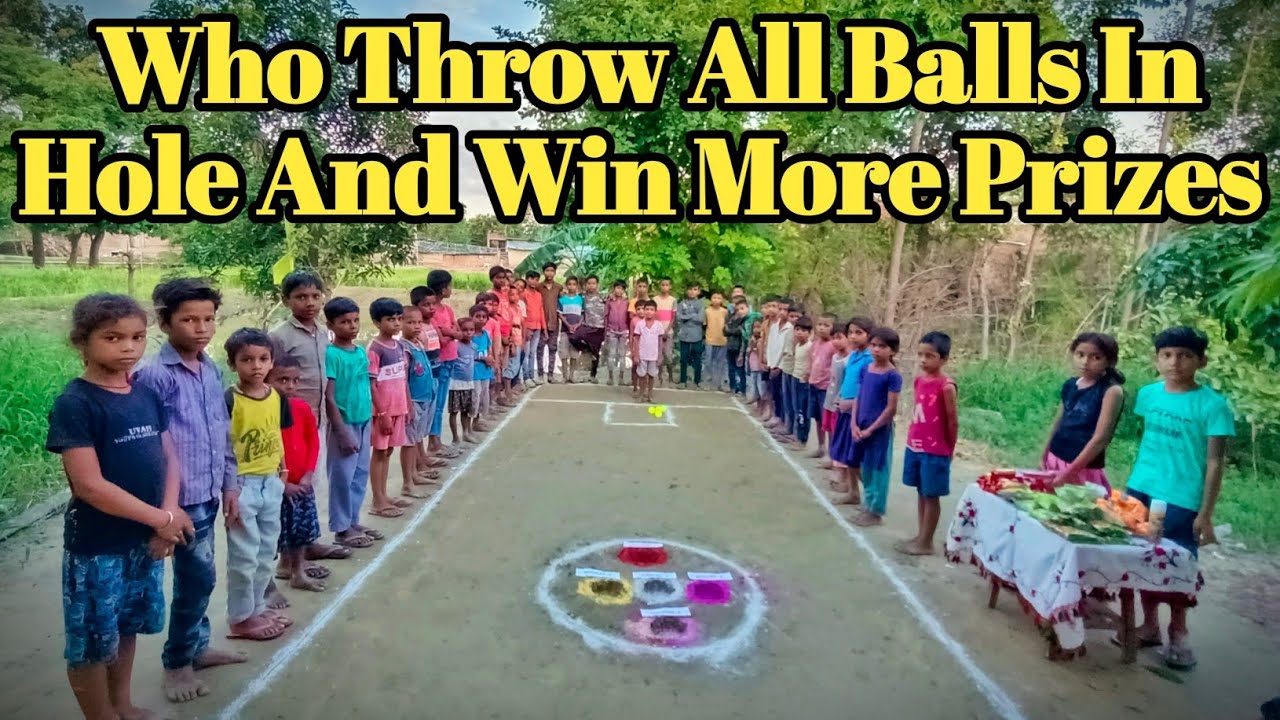 Who Throw All Balls In Hole And Win More Prizes | Throw Balls Into The ...
