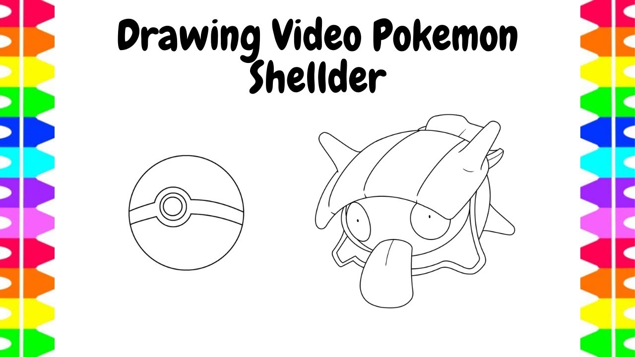 How to Draw Pokemon Shellder l Drawing Video Pokemon Shellder Toddler ...