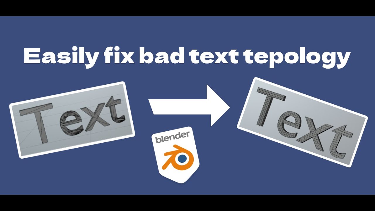 This is How EASILY you can FIX text bad topology IN Blender |Tips and ...