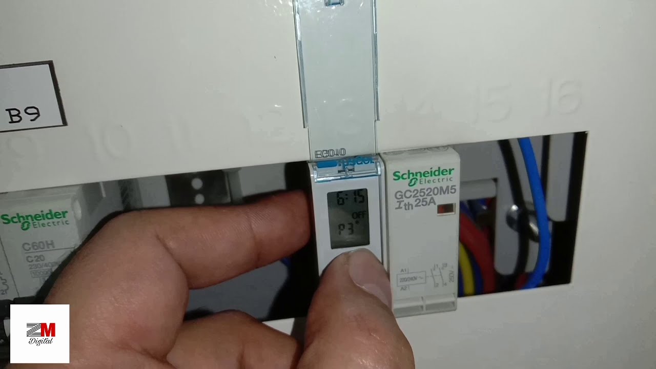 How to set on/off time of Digital display timer - YouTube