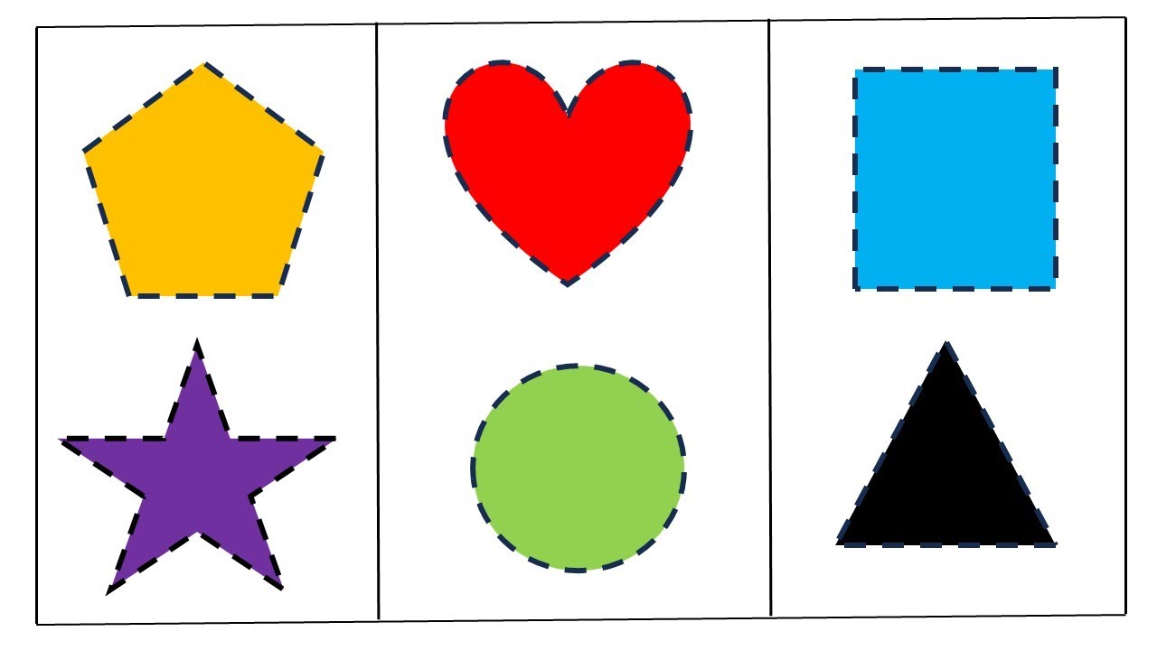 Shapes drawing for kids, Learn 2d shapes,colors for toddlers ...