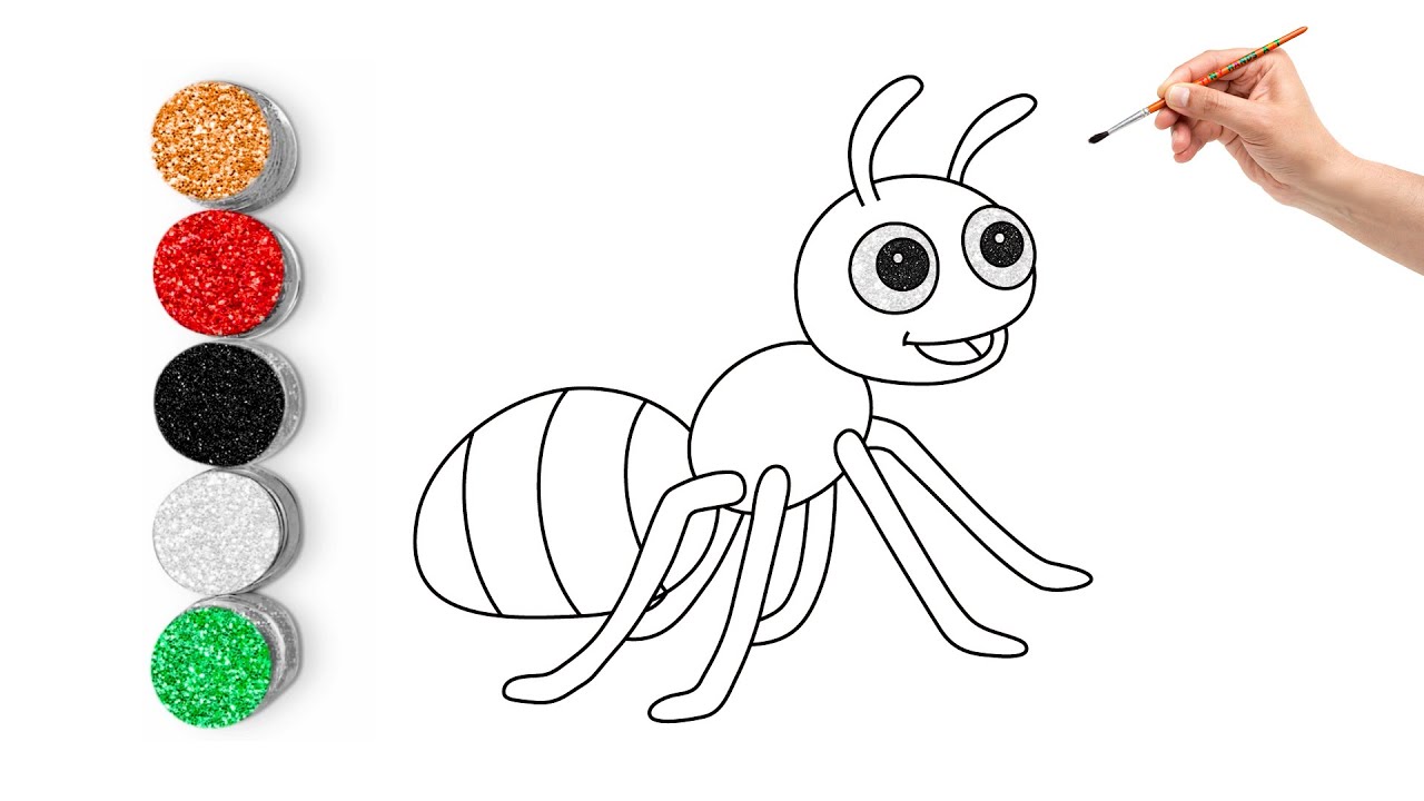 How to Draw an Ant | Easy Ant Drawing Step by Step for Kids #antdrawing ...