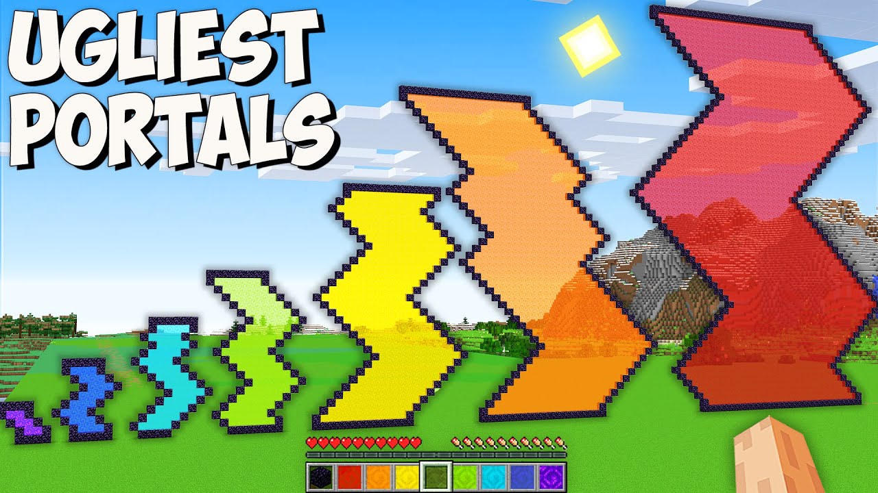 What is HIDDEN inside THE UGLIEST PORTALS in Minecraft? I found CURSED ...