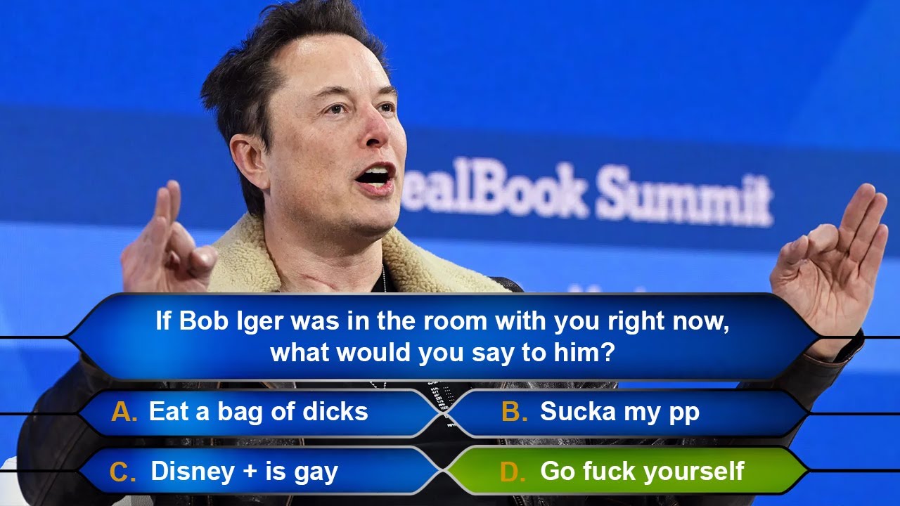 Elon Musk Vs Bob Iger: Who Wants To Be a Billionaire? - YouTube