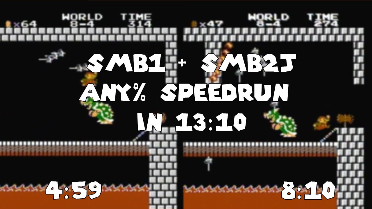 [FWR] SMB1+SMB2J Any% Speedrun in 13:10 - YouTube