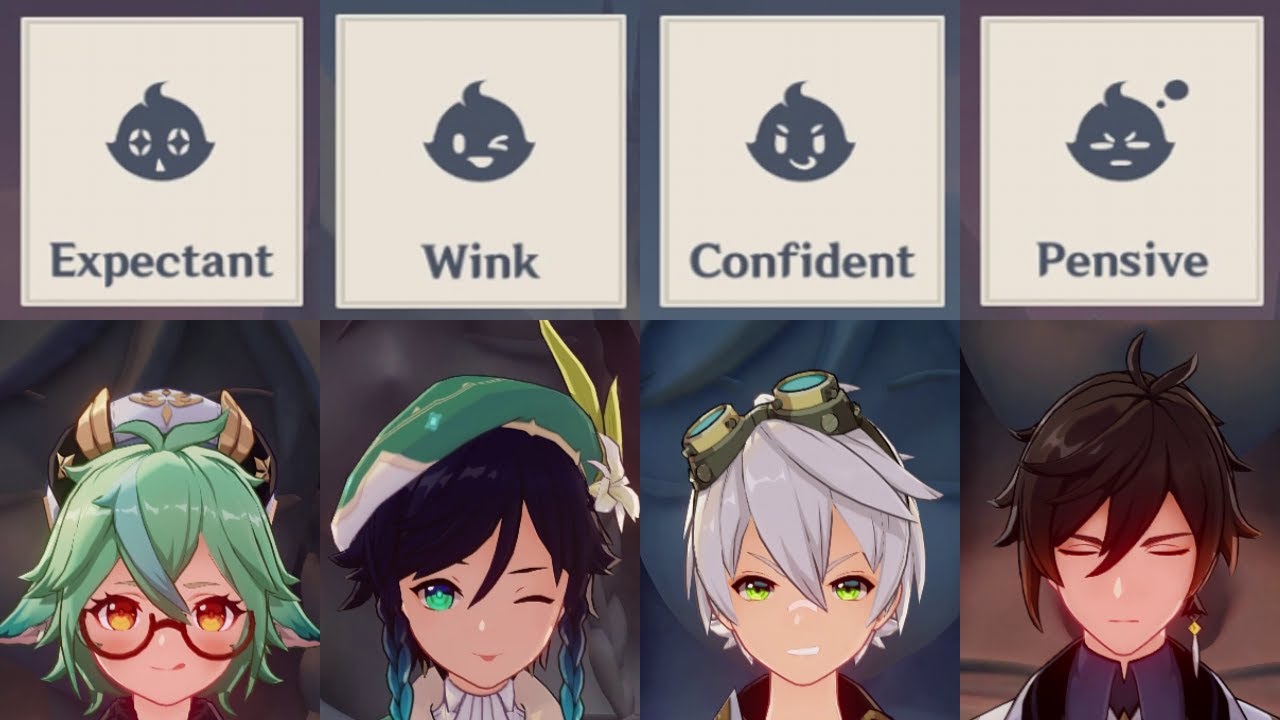 All Character's Unique Facial Expressions in Photomode - YouTube