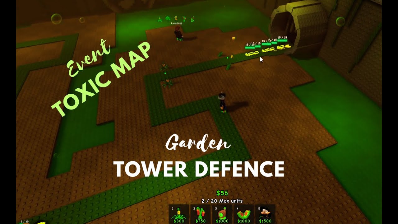 Roblox - Garden Tower Defence - Toxic Map Event - Radioactive Sewer DUO (Easy) - YouTube