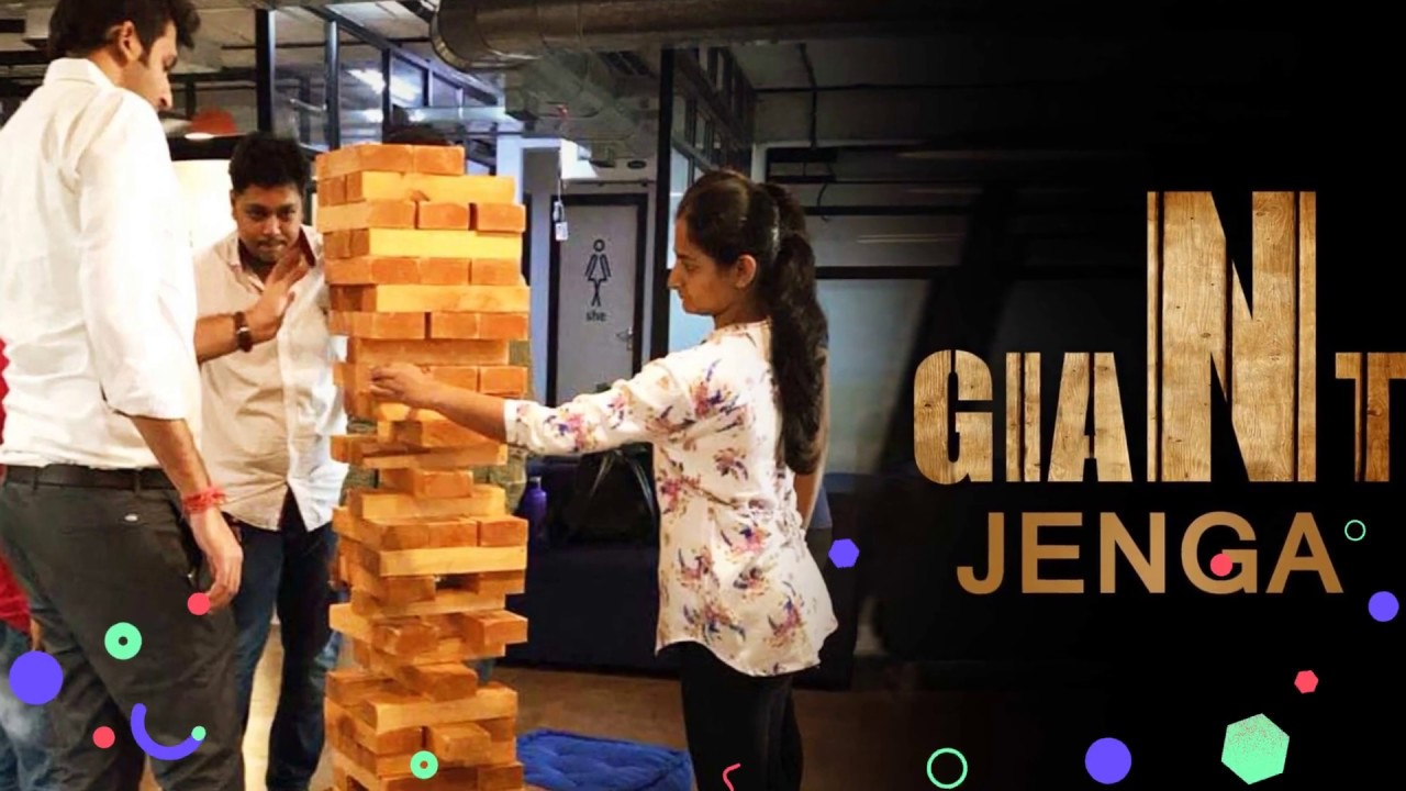 Giant Jeenga | Top fun team building activity for your employees - YouTube