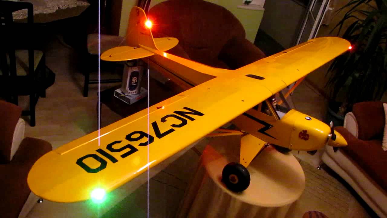 Navigation Light System On Piper Cub 1/5 - YouTube