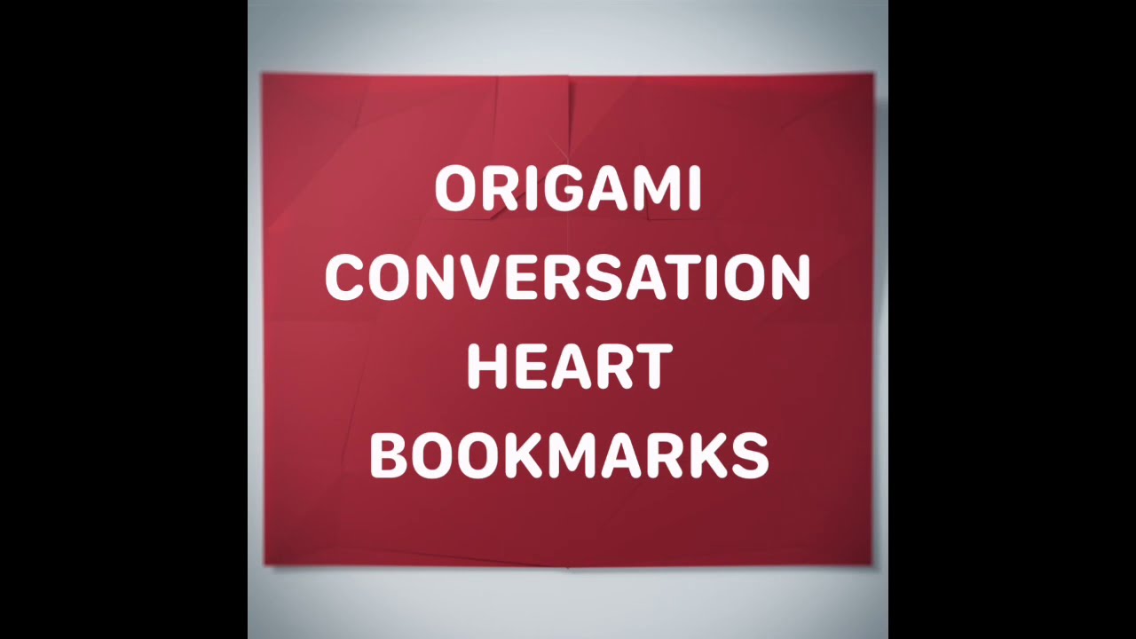 Origami Conversation ️ Bookmarks - YouTube