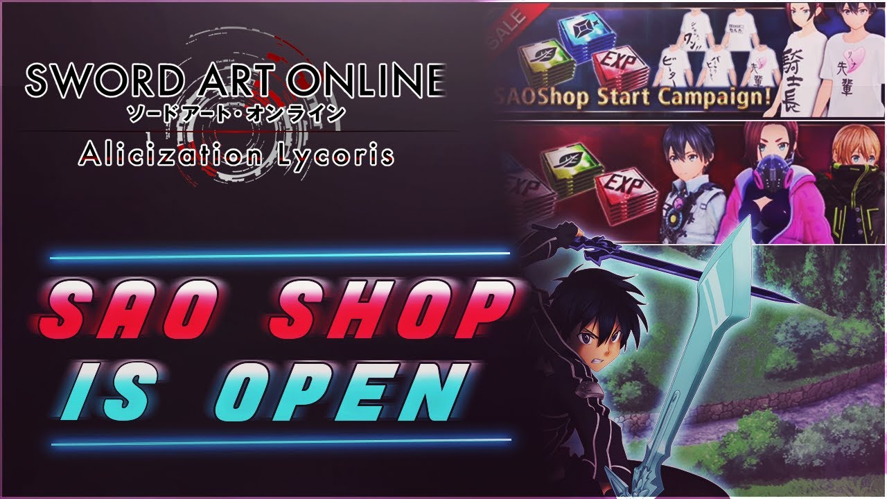 SAO SHOP IS OFFICIALLY OPEN! - SWORD ART ONLINE Alicization Lycoris ...