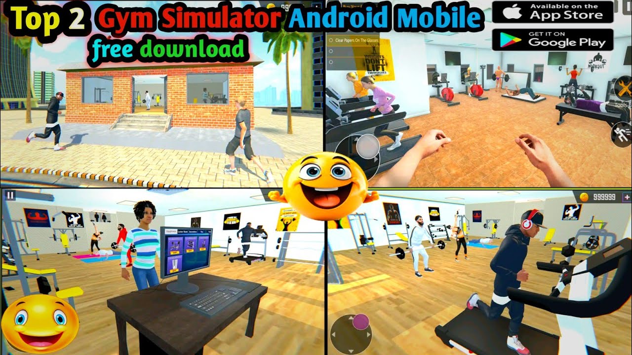 Top 2 Gym Simulator Game Android Mobile Download || NEW Gym Simulator ...