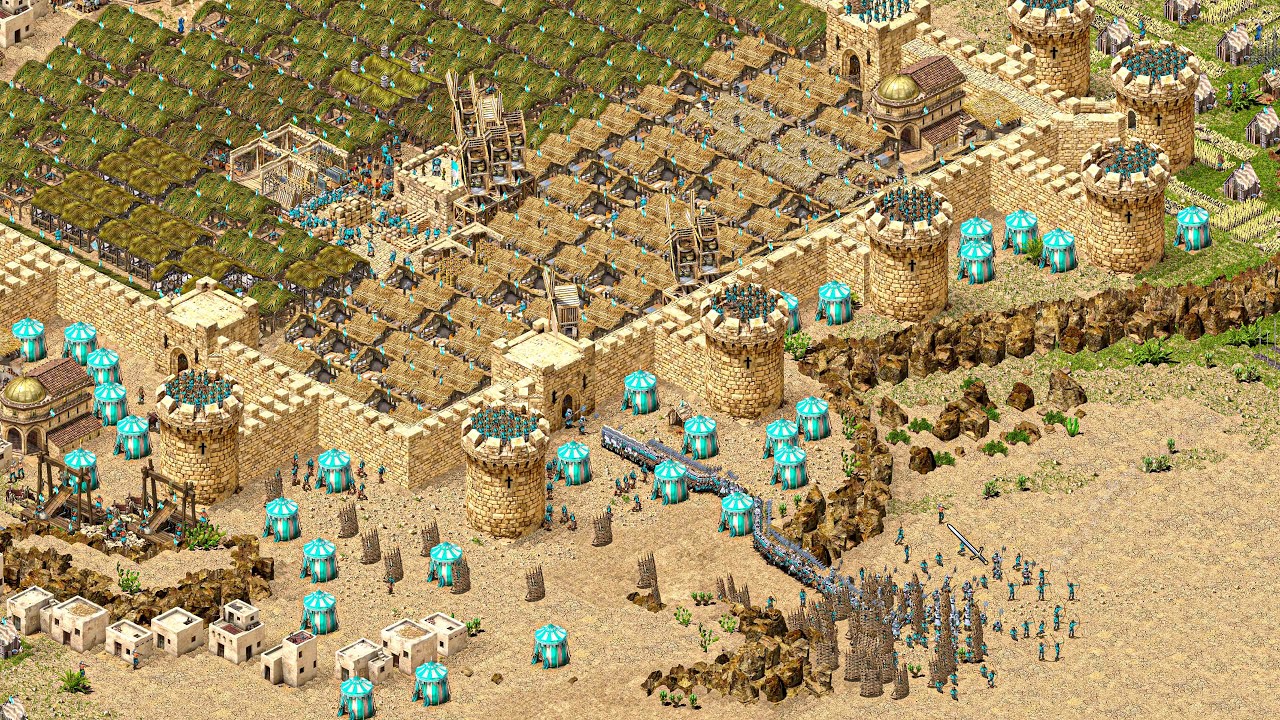 6P DEATHMATCH (Custom Skirmish) - Stronghold Crusader Definitive Edition - YouTube