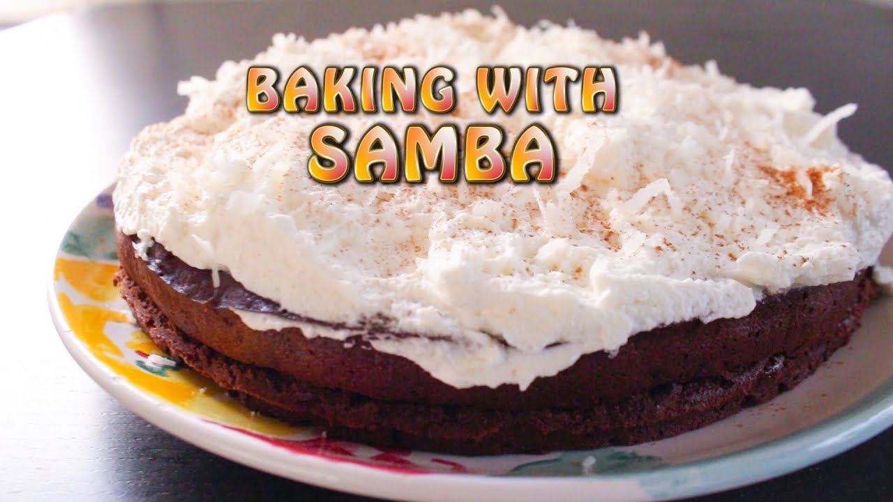 Baking With Samba: Chocolate-Coffee-Coconut Cake - YouTube