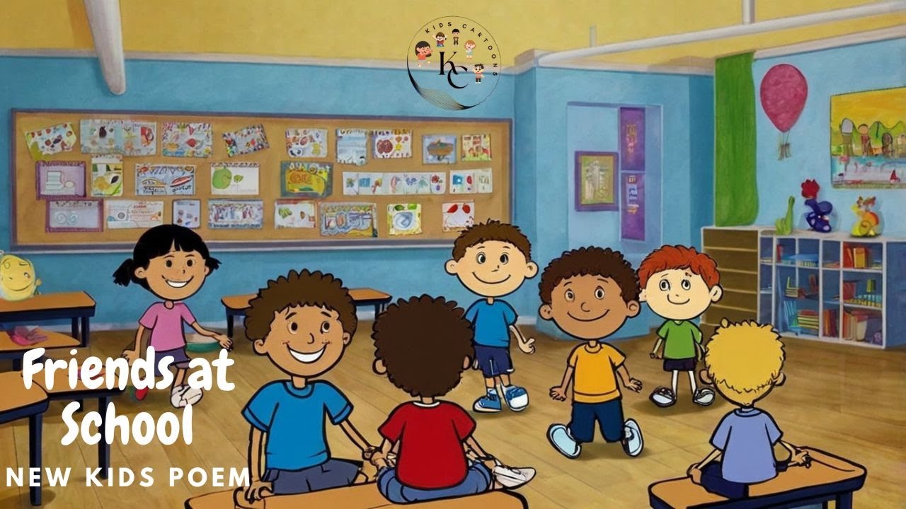 KIDS CARTOONS, KIDS POEMS, KIDS SONGS, Friends at School New Kids Poem ...