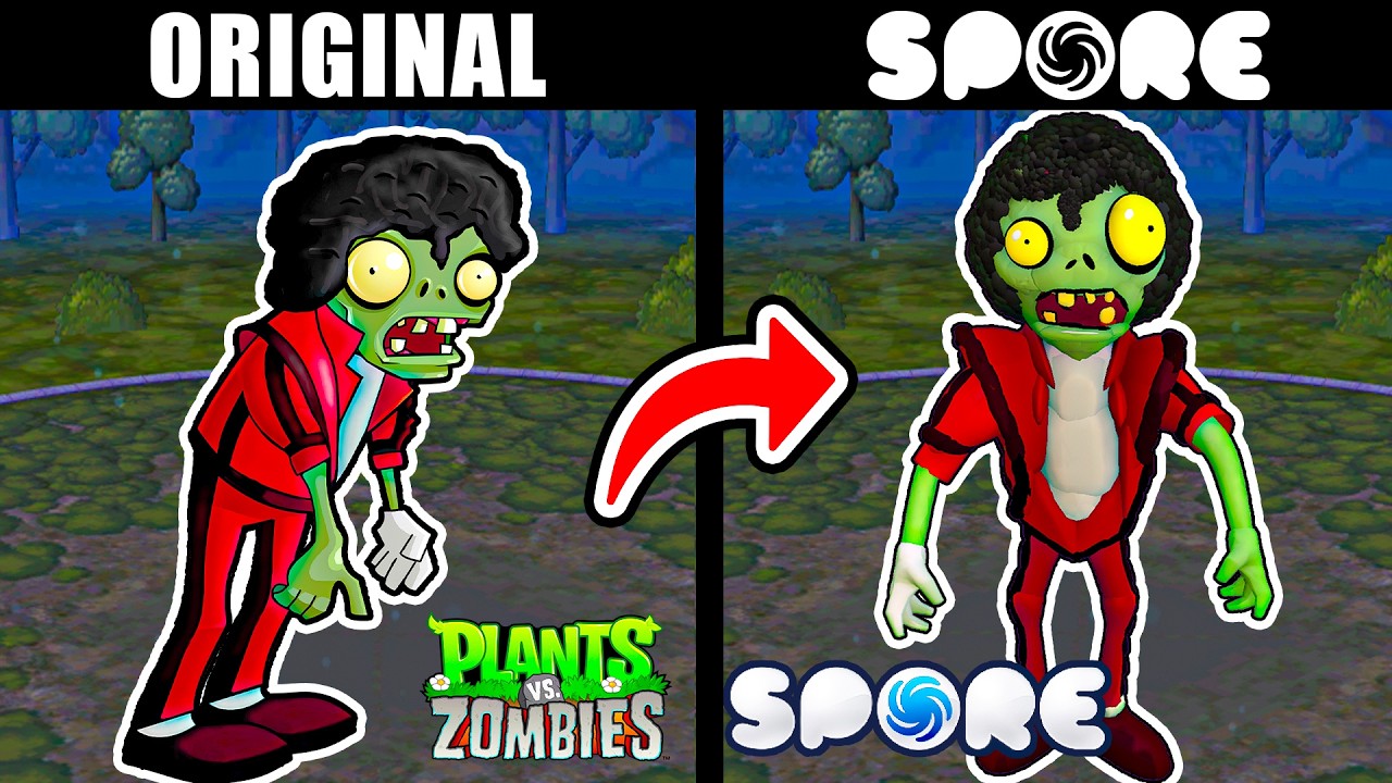 I Recreate Every Classic Zombie from PVZ in Spore! - YouTube
