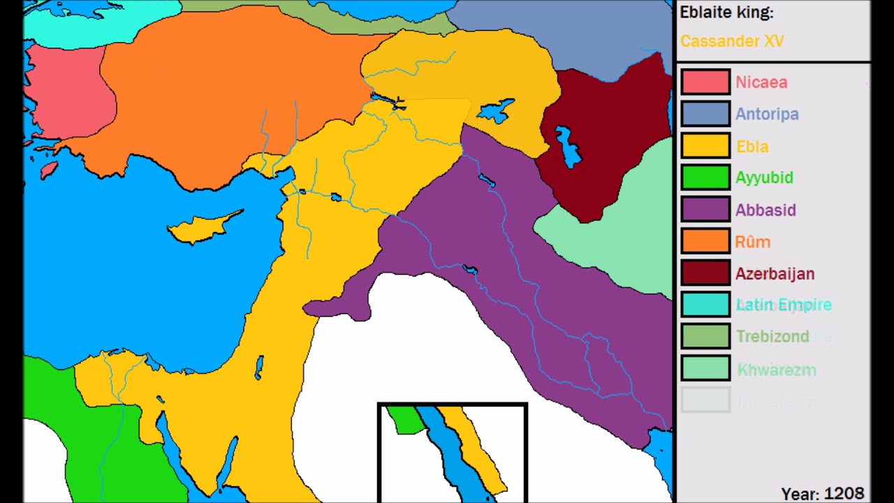 Kingdom of Ebla - History on map (396-1627) - YouTube