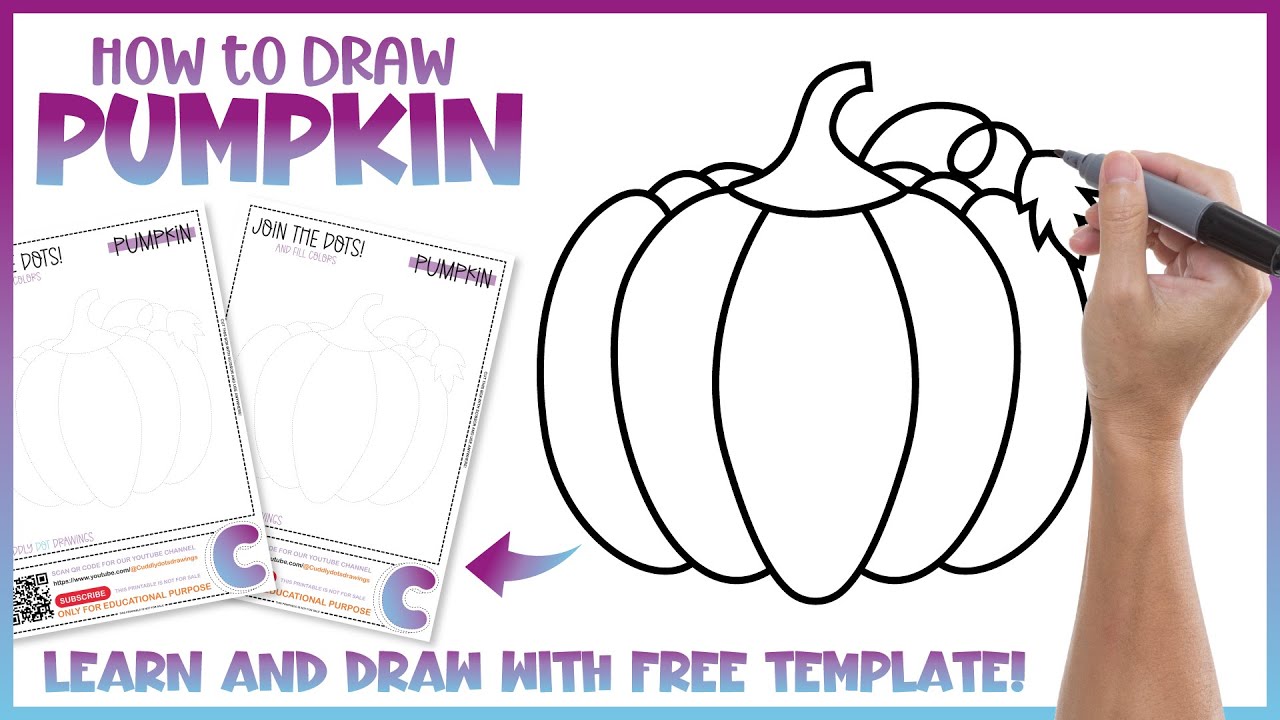 How to Draw a Pumpkin - Free Dot to Dot 🎃 Connect the Dots Printable ...