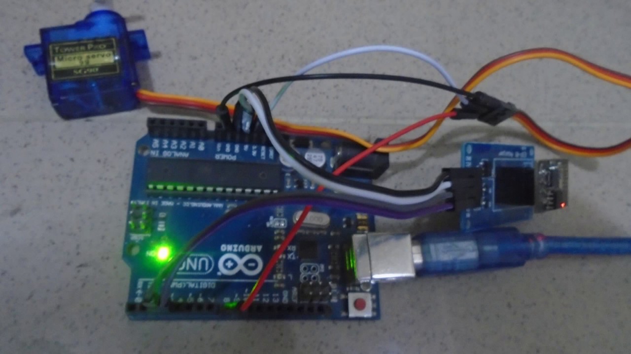 Web Controlled Servo Motor Using Arduino Iot Project Youtube