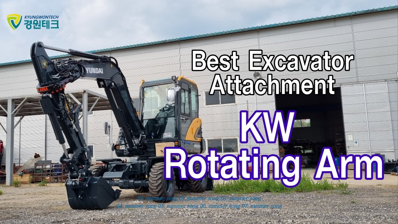 Korean best excavator - Perfect Tilt Rotating Arm Attachment, KRARM ...