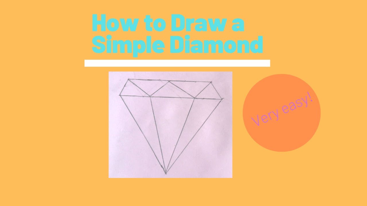 How to Draw a Simple Diamond (for beginners) - YouTube