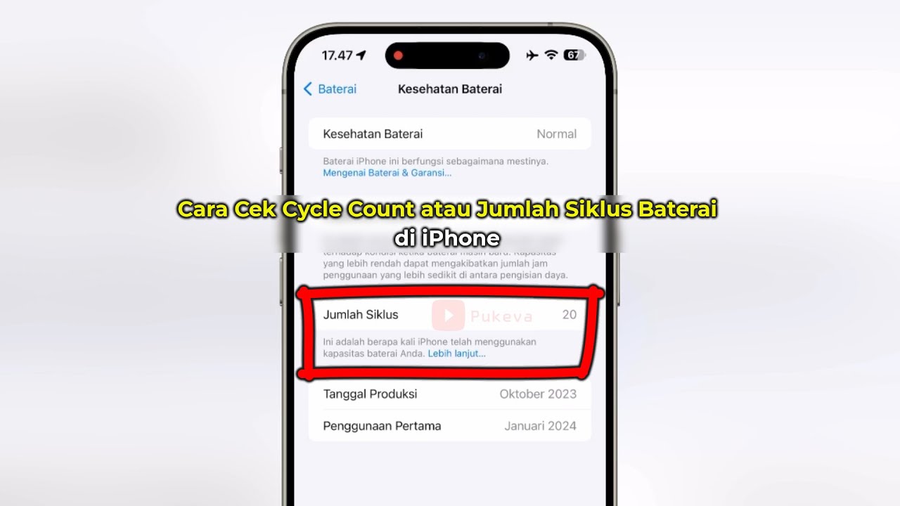 Cara Cek Cycle Count iPhone | Jumlah Siklus | Terbaru | Tanpa PC - YouTube