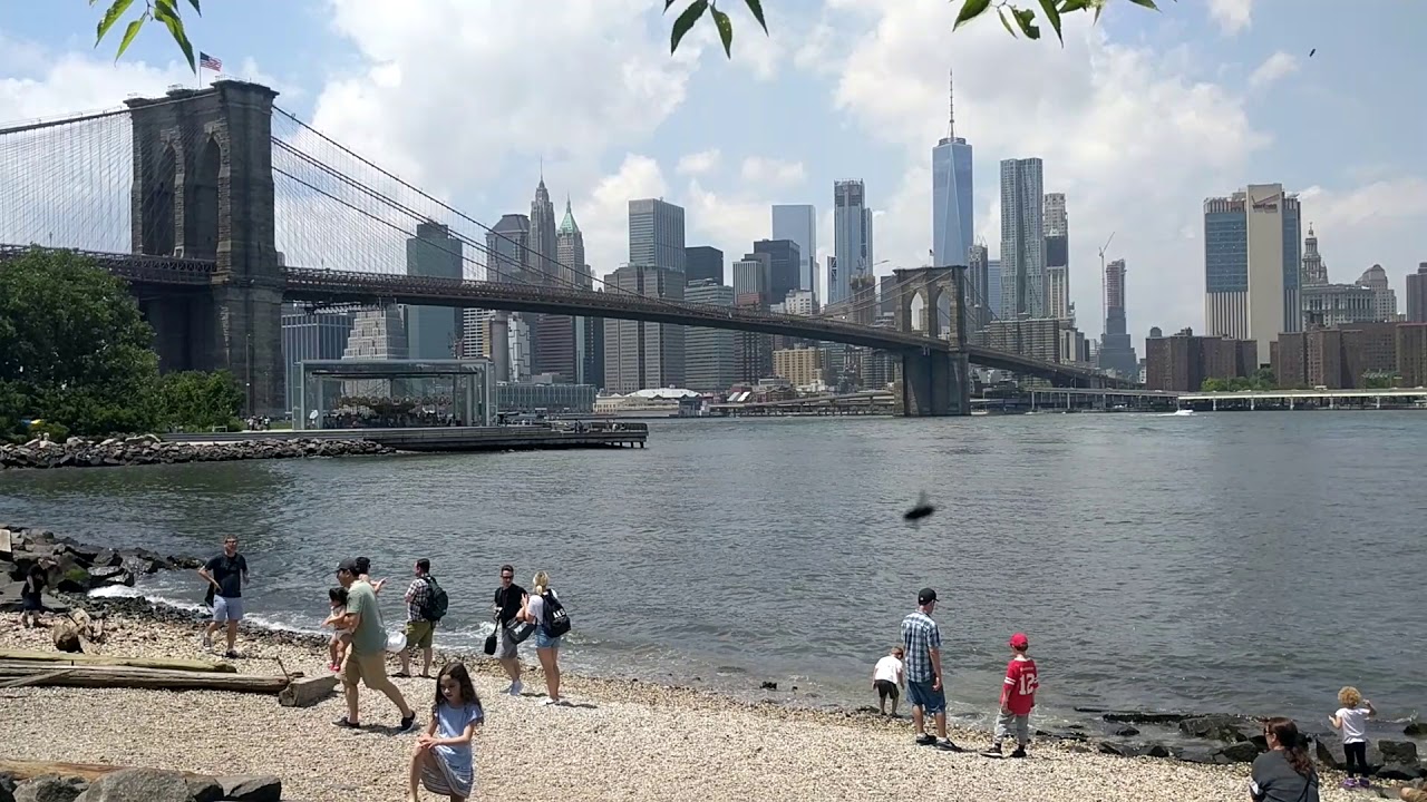 Brooklyn Bridge Park Beach - YouTube