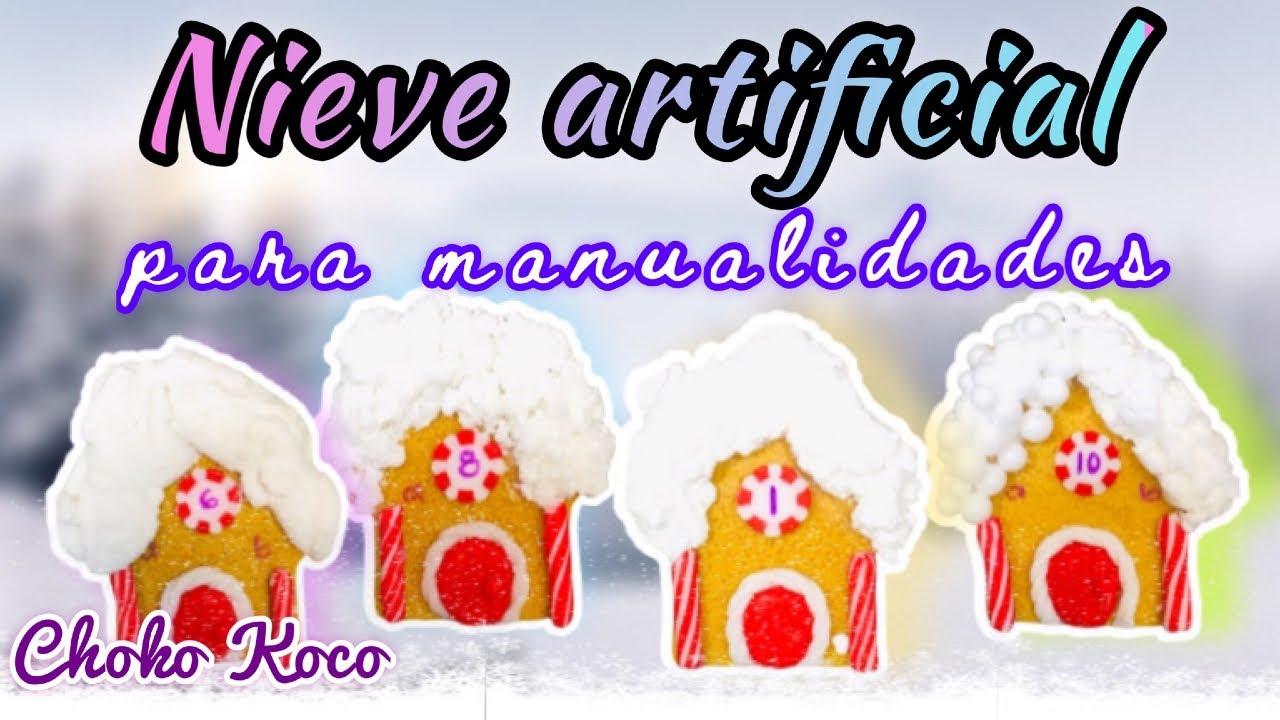 Como hacer nieve artificial para manualidades / nieve falsa casera ...