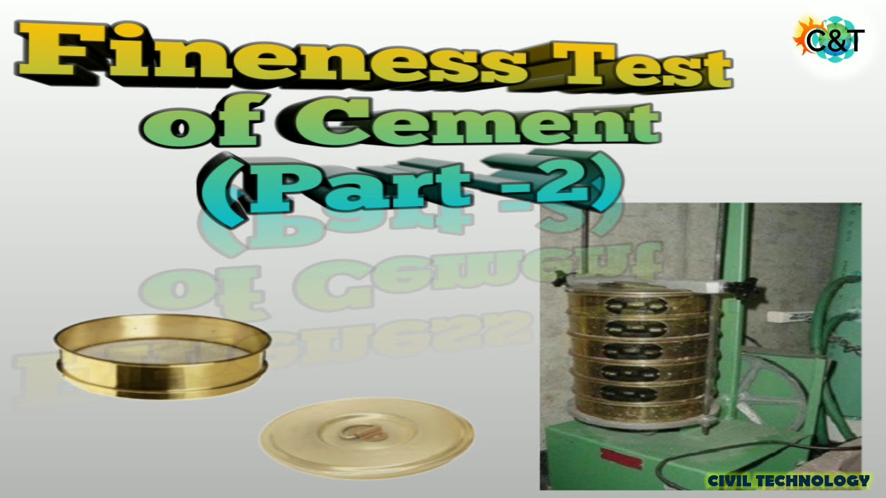 Fineness Test of Cement || Cement Test || Civil Technology - YouTube