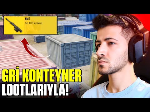 GRİ KONTEYNER LOOTLARIYLA WİN ALMAK?(AMR ÇIKTI) pubg mobile