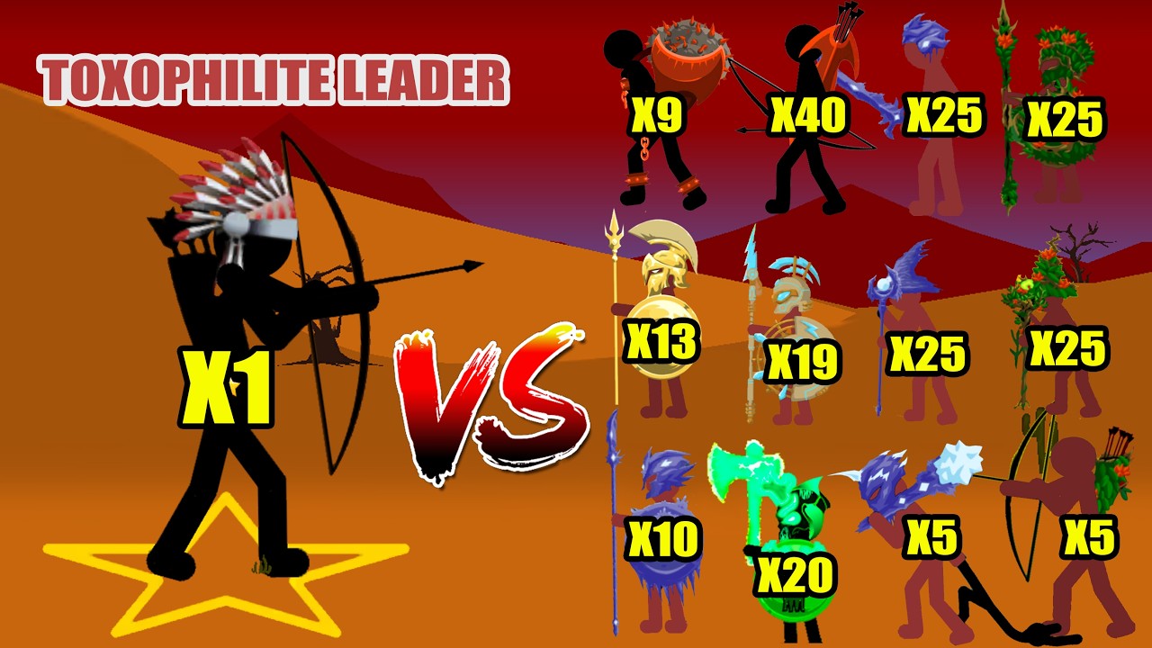 TOXOPHILITE LEADER ( X1 VS X999 ) SPEARTON GOLD, GIANT BOSS, SWORDWRATH ...