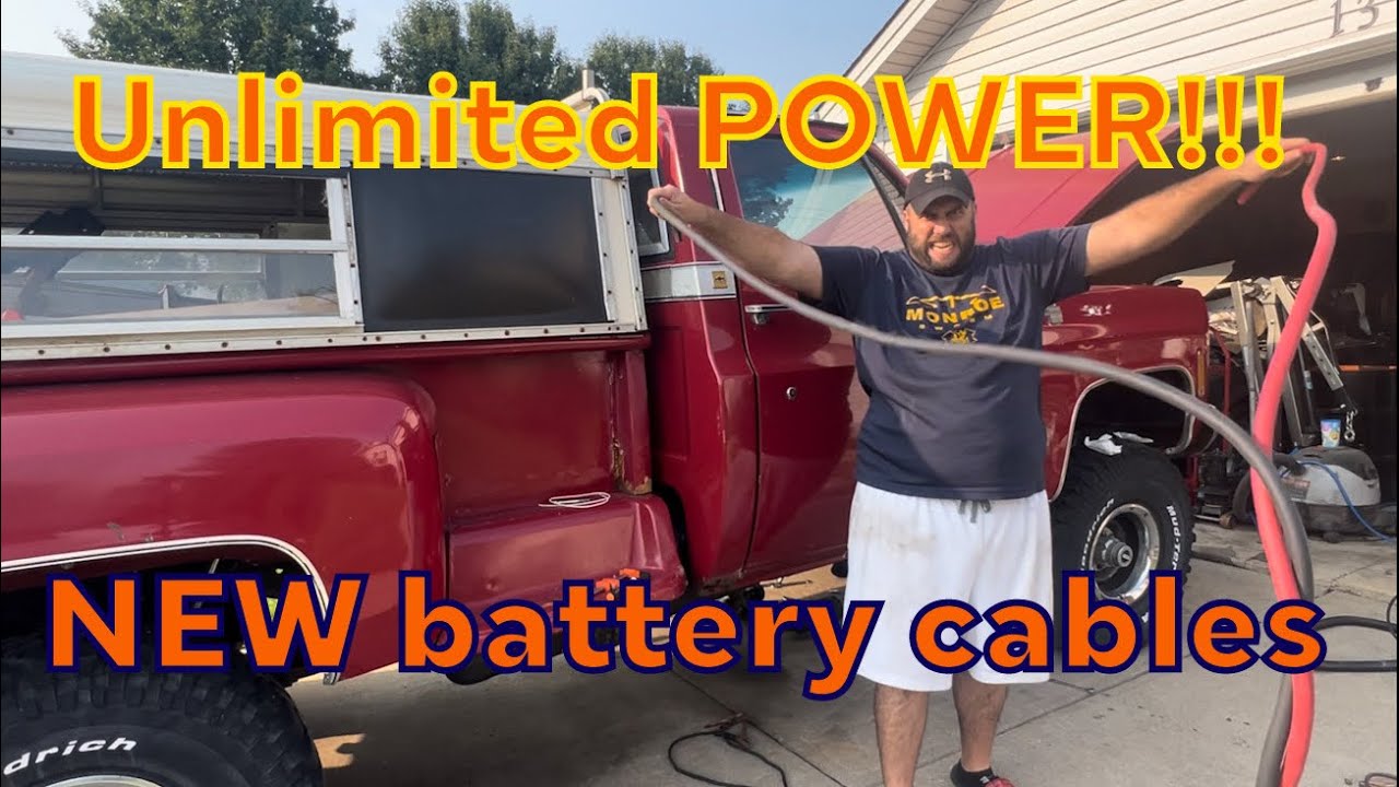 How to build! New battery cables for the squarebody diesel! - YouTube