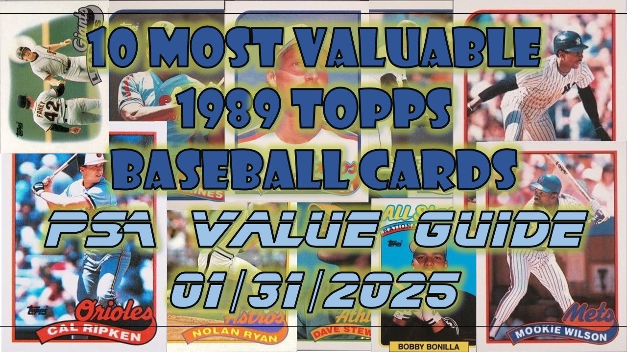 1989 Topps Baseball Cards Top 10 Most Valuable PSA Graded as of 01/31 ...