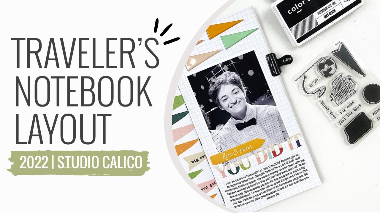 Traveler's Notebook Layout 2022 | DT Studio Calico Note To Self Kit Unboxing - YouTube