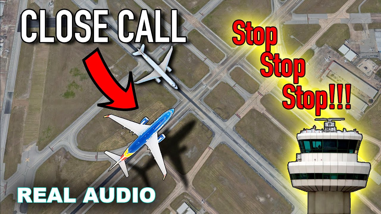 CLOSE CALL between Landing/Departing aircrafts. REAL ATC - YouTube