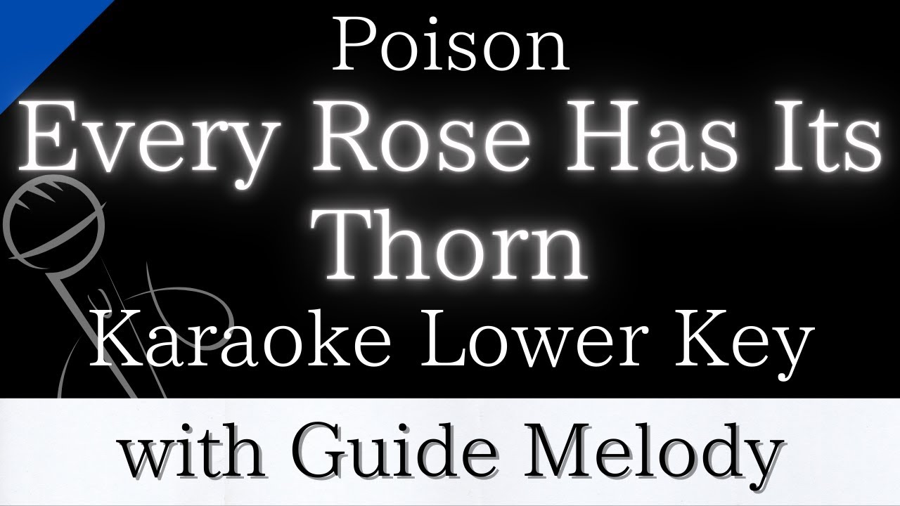 【Karaoke Instrumental】Every Rose Has Its Thorn / Poison【Lower Key】【With ...