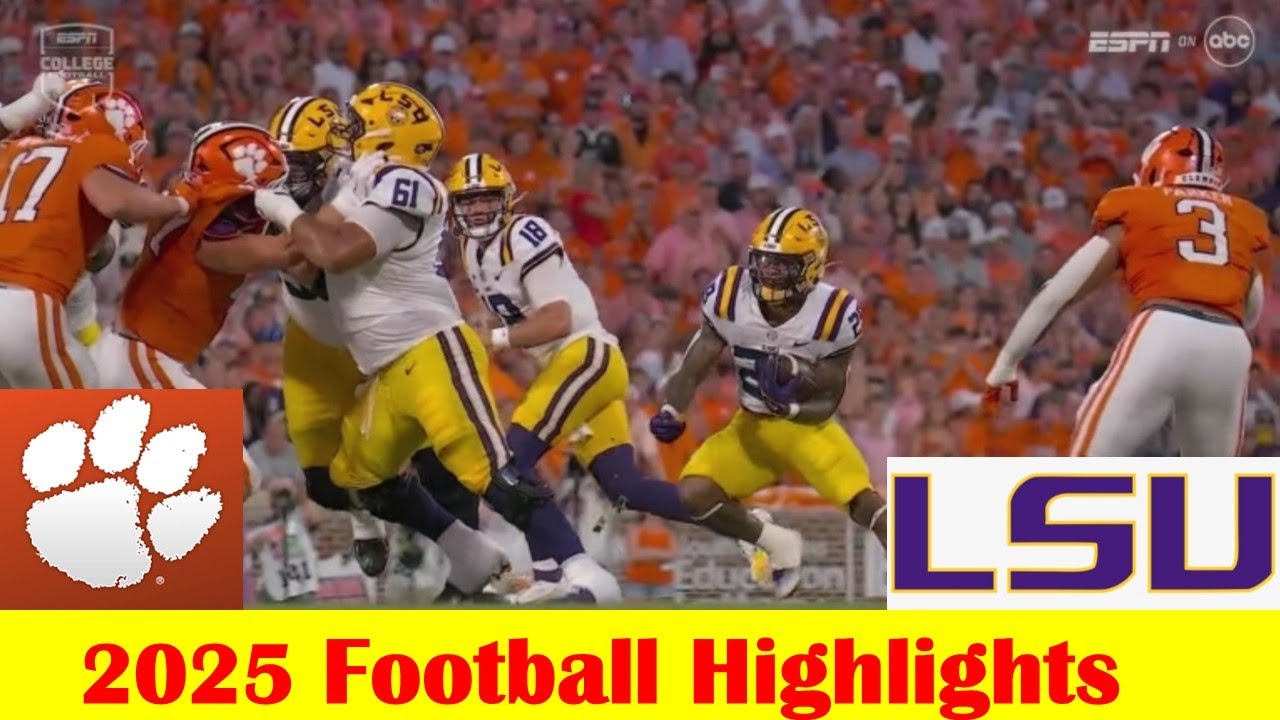 #9 LSU vs #4 Clemson Football Game Highlights 8 30 2025 - YouTube