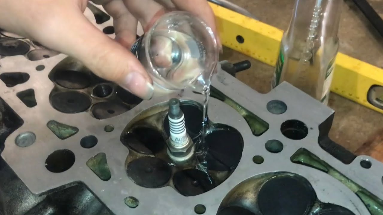 TESTING automotive exhaust and intake valves with hydro WATER TEST ...
