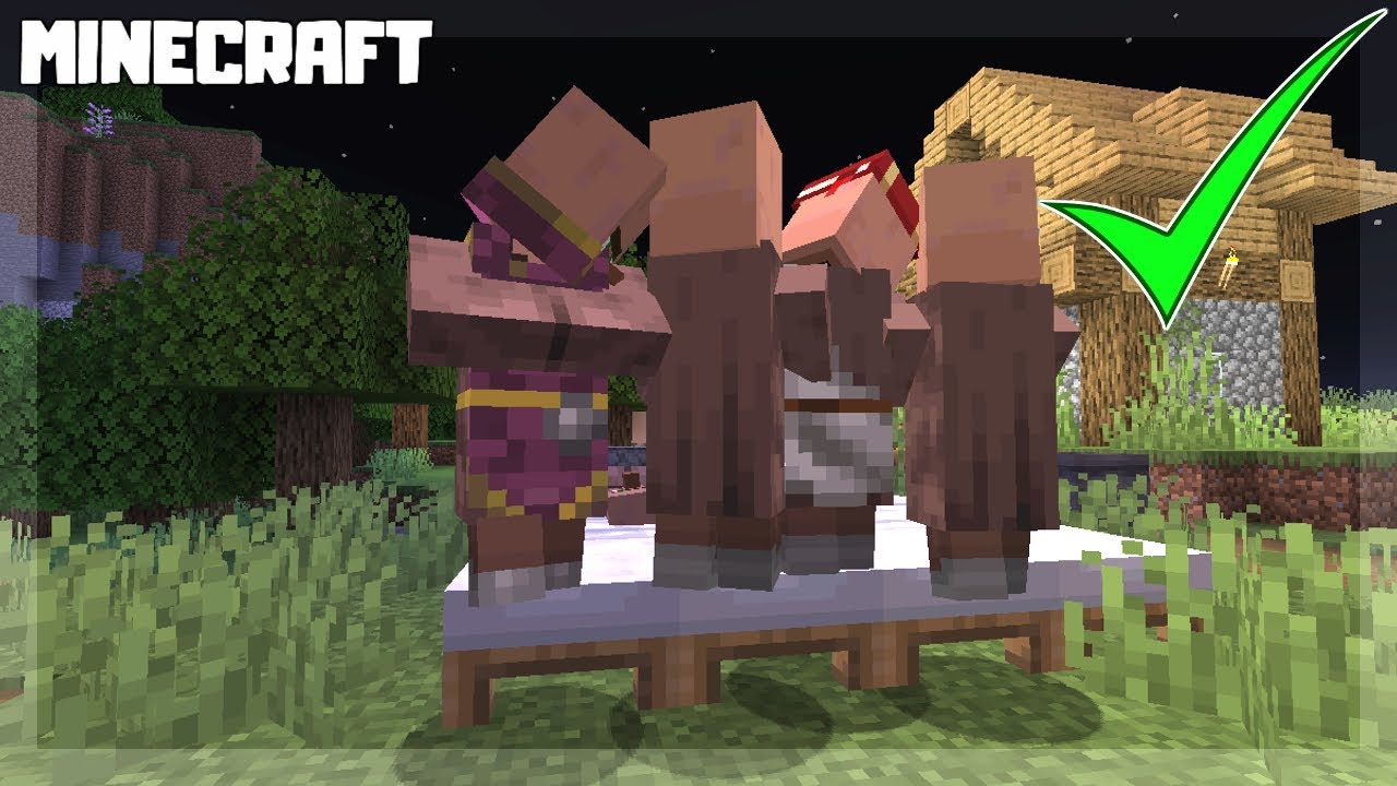 How to Get Villagers Out of Their Bed at Night! Minecraft 1.16.3 - YouTube