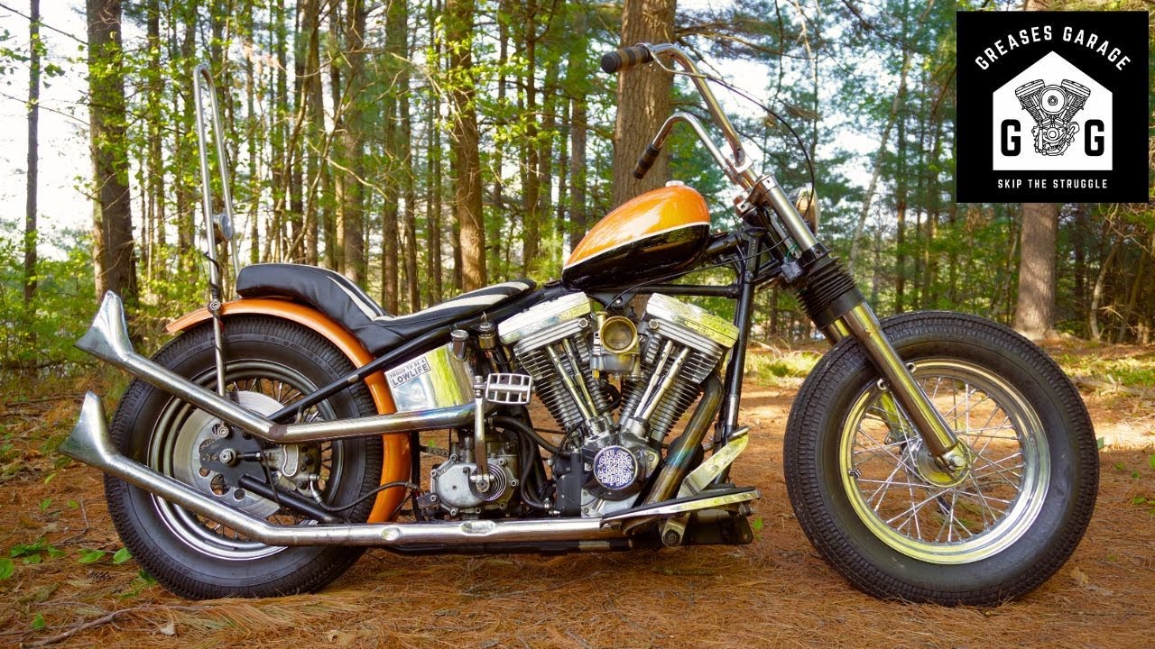 EVO Chopper: Foot Clutch, Jockey Shift, No Front Brake Ridealong - YouTube