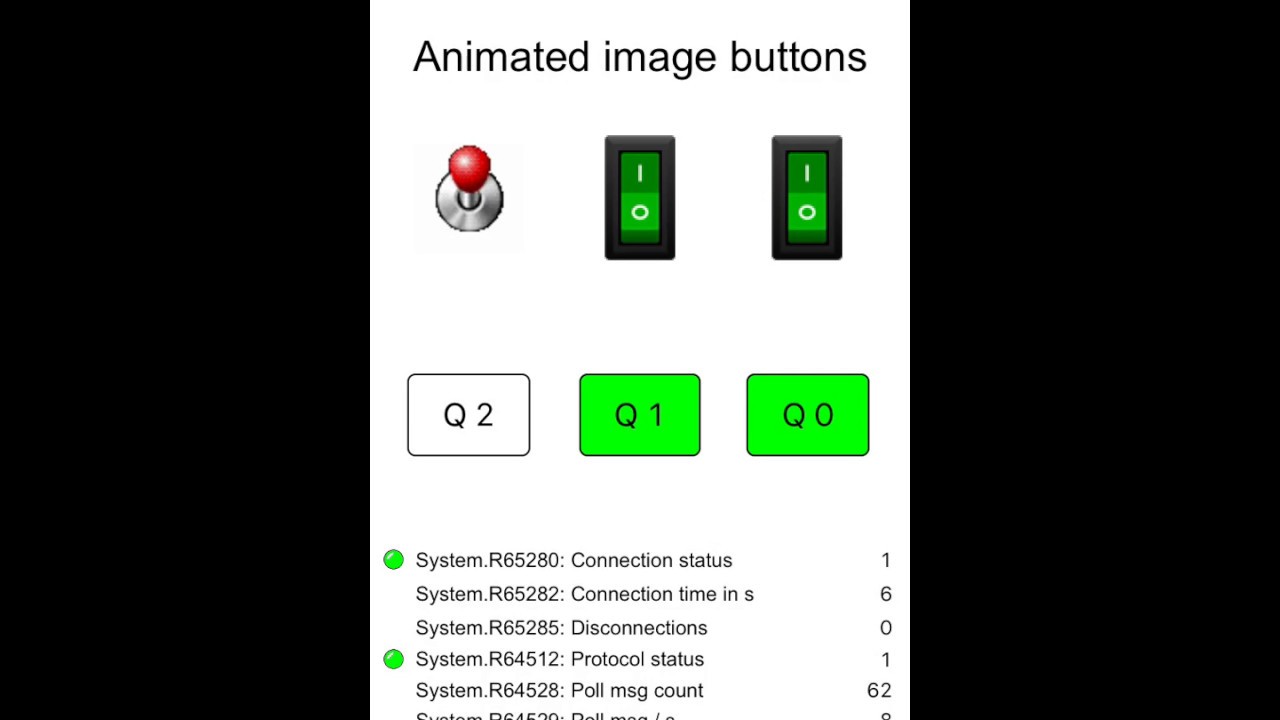 Animated image buttons in Odrid HMI 1.1.27 (Beta) - YouTube