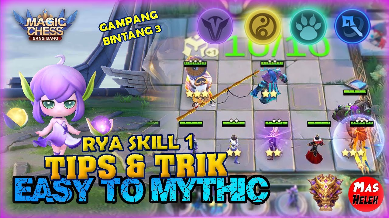 CARA GAMPANG KE MYTHIC DENGAN COMMANDER RYA SKILL 1 -- TRIK GAMPANG ...