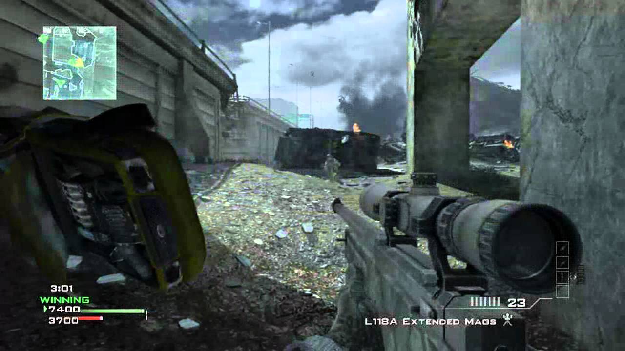 MW3 Call of Duty - Double Quickscope final Kill.....guy backs out! - YouTube