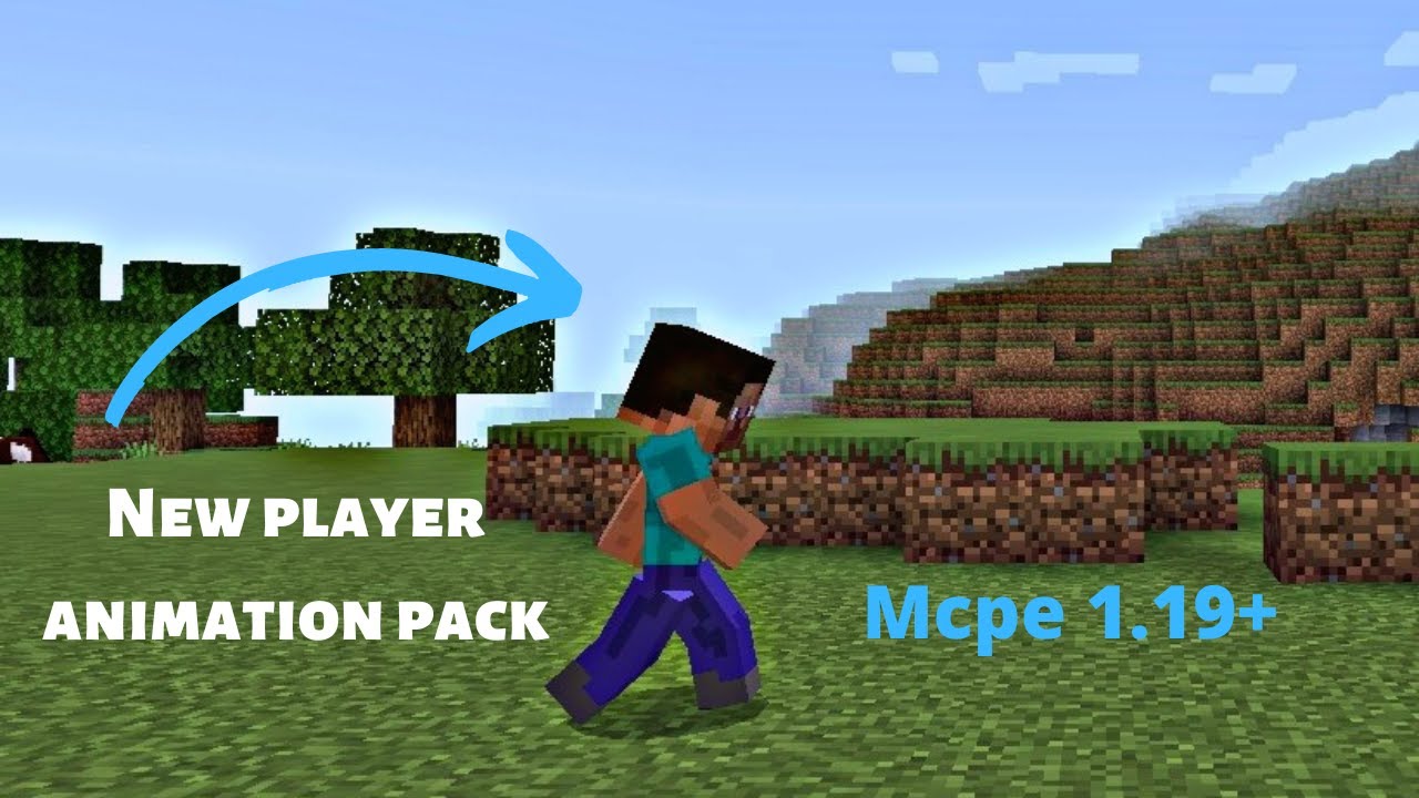 New player animation pack for mcpe 1.19+ | **Download Link in ...