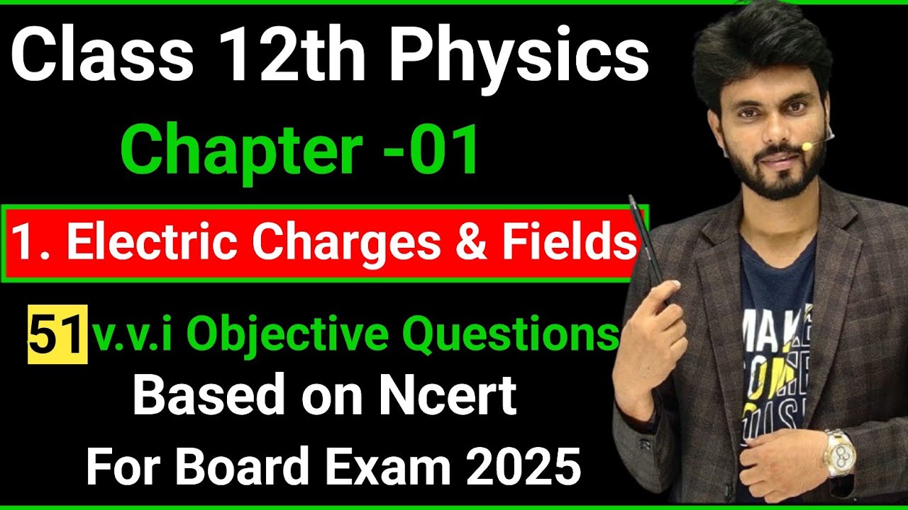 class 12 physics chapter 1 objective questions in english | mcq physics ...