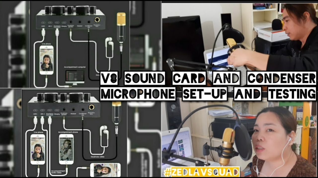 V8 Sound Card and Condenser Microphone Set-up and Testing Using ...
